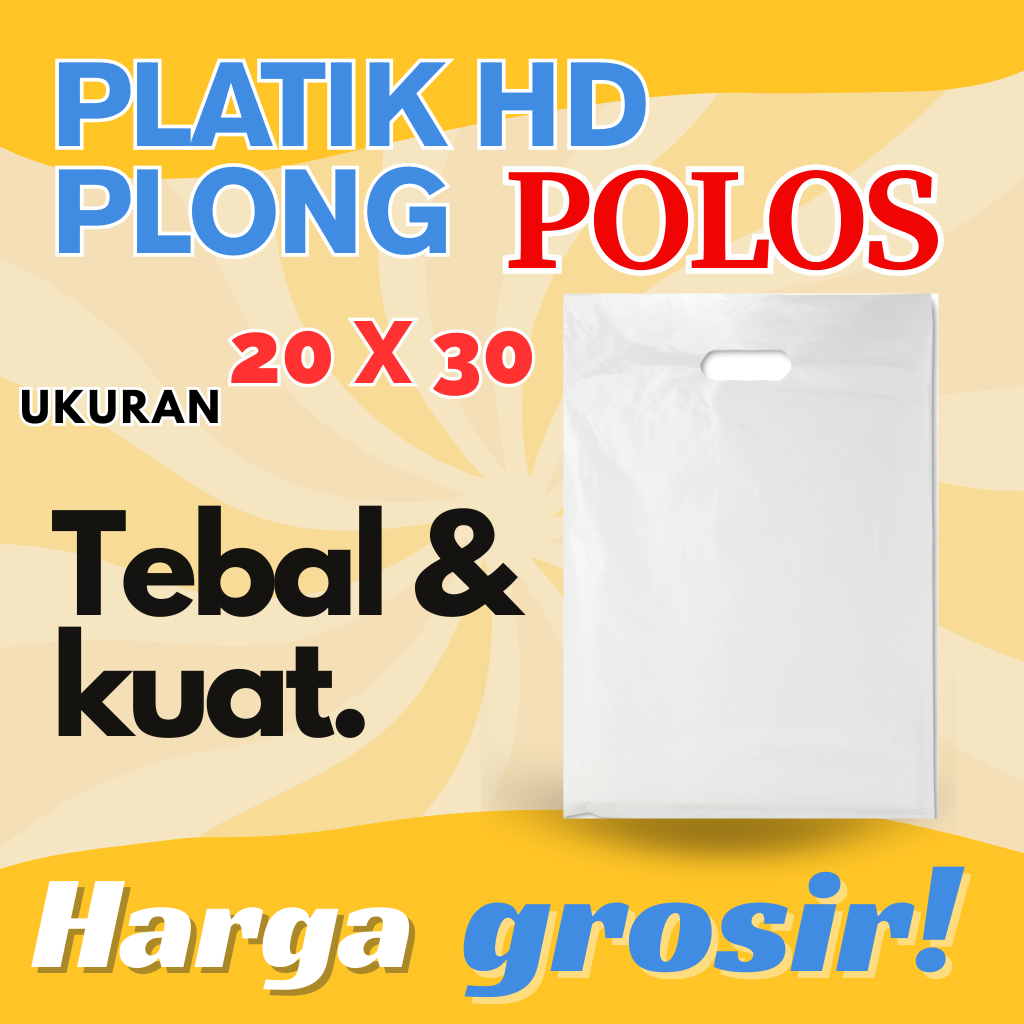 Jual Plastik Packing Kantong Hd Plong 20 X 30 Bungkus Baju Paket Olshop ...