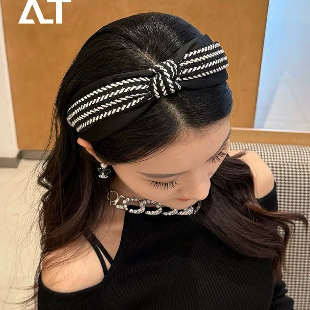 Jual BETTY Bando Estetik Elegan Bahan Kain Corak / Fabric Pattern ...