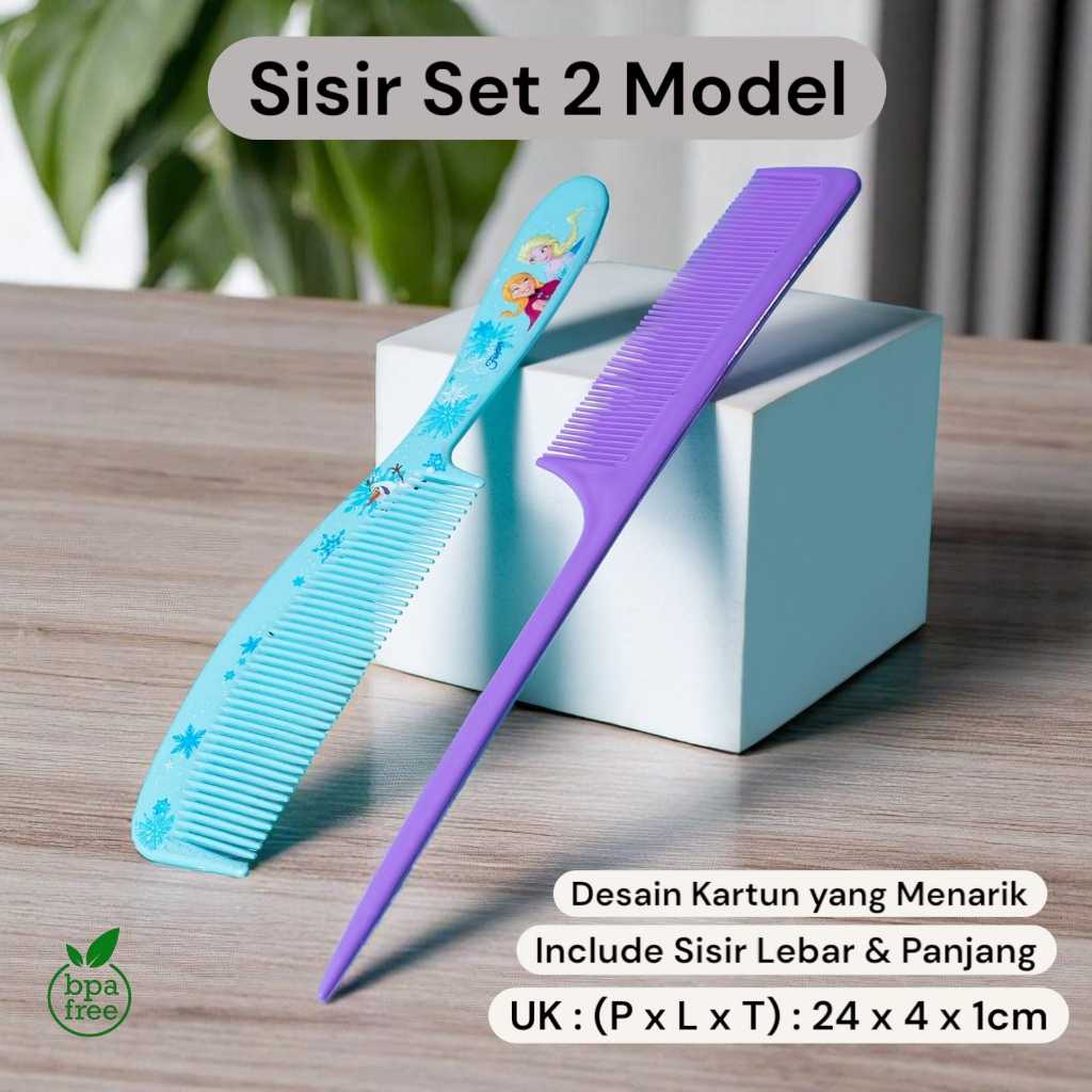Jual Set sisir fancy panjang + sisir gagang anti rontok/sisir karakter ...