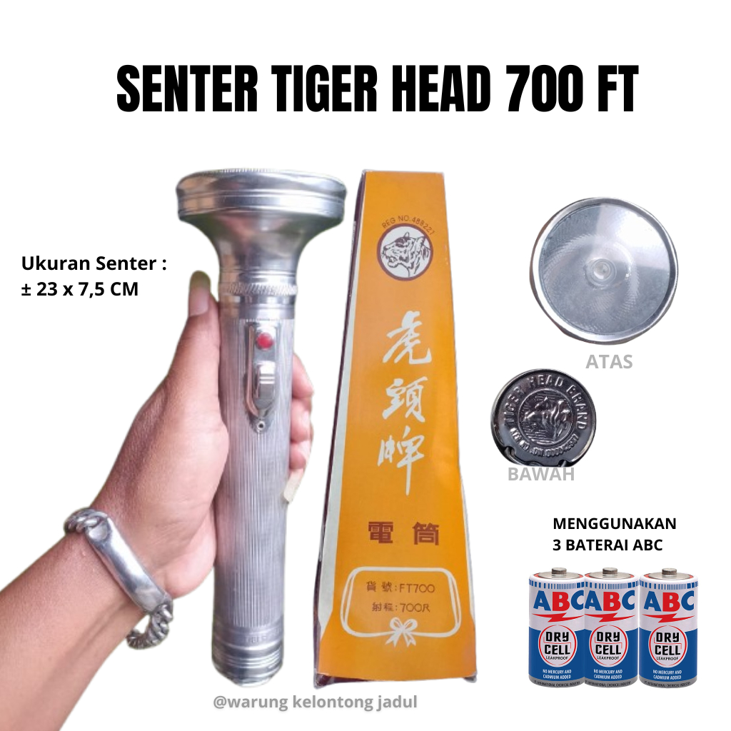 Jual [ KOLEKSI LANGKA ] SENTER / SENTOLOP TIGER HEAD JADUL 700 FT ...