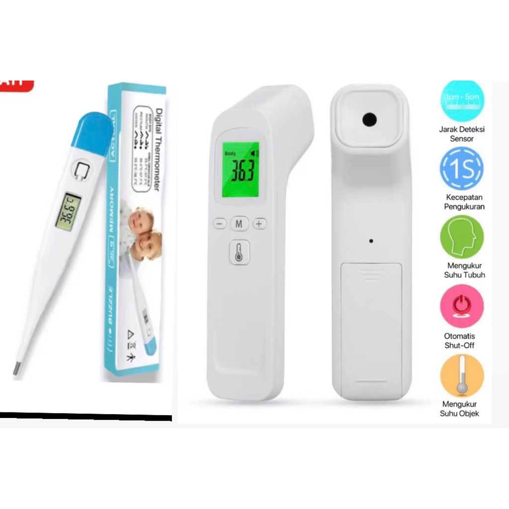 Jual THERMOMETER Thermogun Termometer Suhu Tubuh Digital Termometer ...
