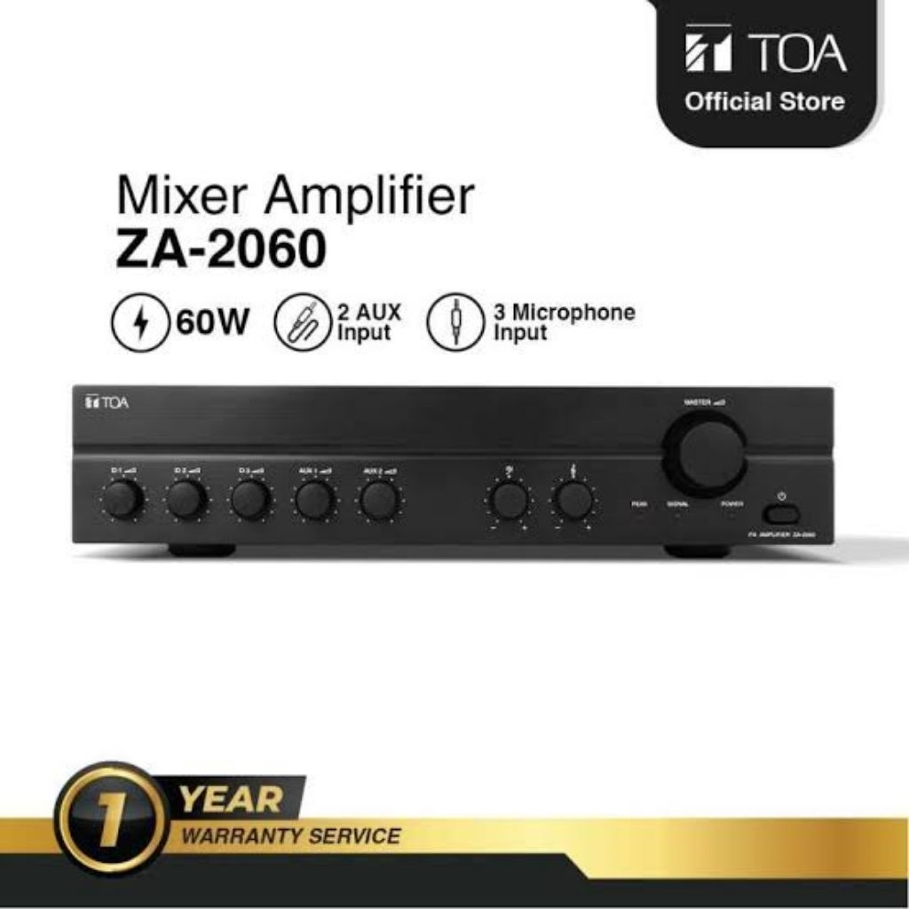 Jual public address amplifier TOA ZA 2060 original ampli TOA 60 watt ...