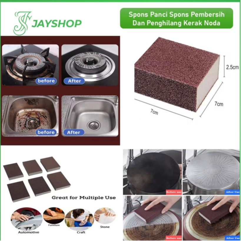 Jual Busa Spons Pembersih Karat Besi Emery Spons Penghilang Kerak Noda ...