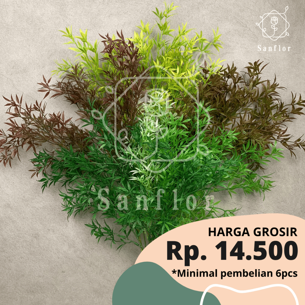 Jual RUSCUS LEAVES K3/ BUNGA ARTIFICIAL/ TANAMAN HIAS PLASTIK/ HIASAN ...