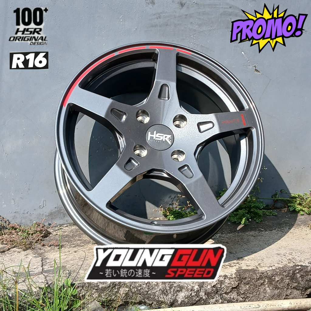 Jual velg mobil racing ring 16 hsr original pente pcd 4x100 untuk freed ...