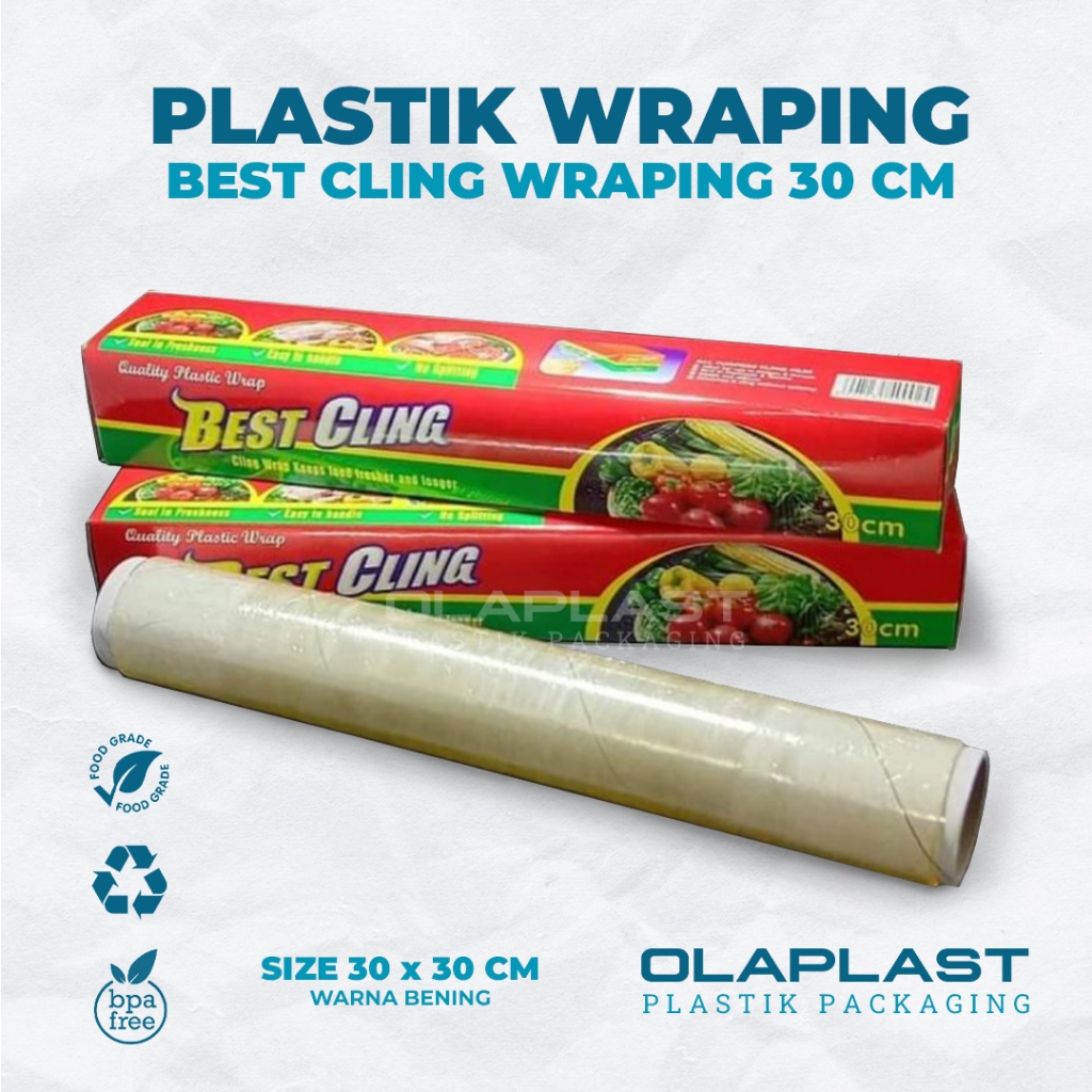 Jual Plastik Wrapping Cling | Plastik Wrap 30 Cm x 30 M I Ukuran 38 Cm ...