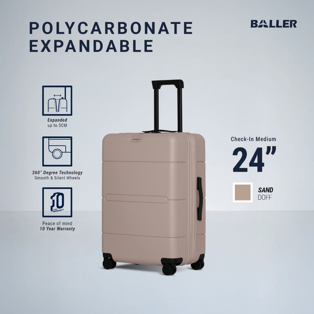 Jual BALLER Koper Expandable Zipper Polycarbonate Check In Medium 24 ...