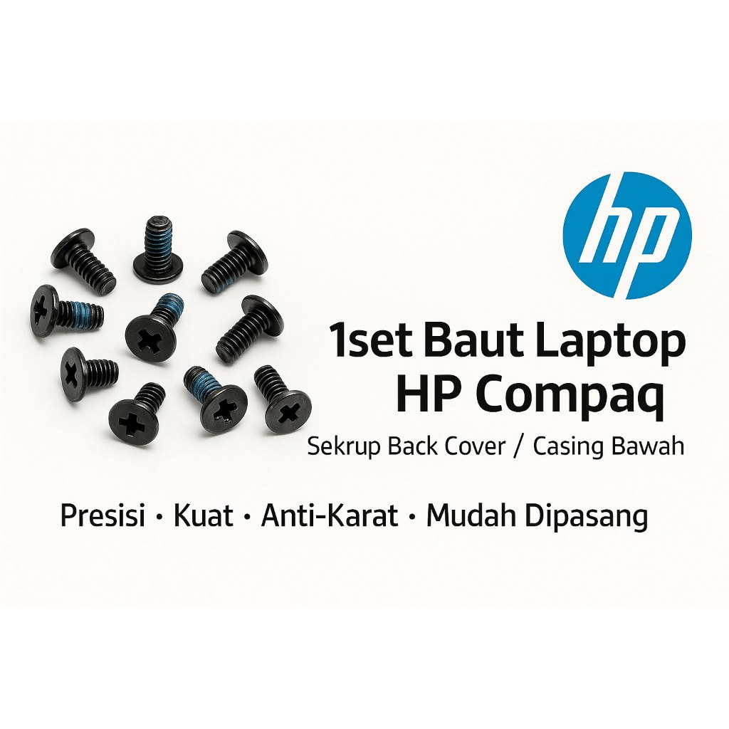 Jual Baut Casing Laptop HP Compaq – 1 Set Sekrup Back Cover Body Tutup ...