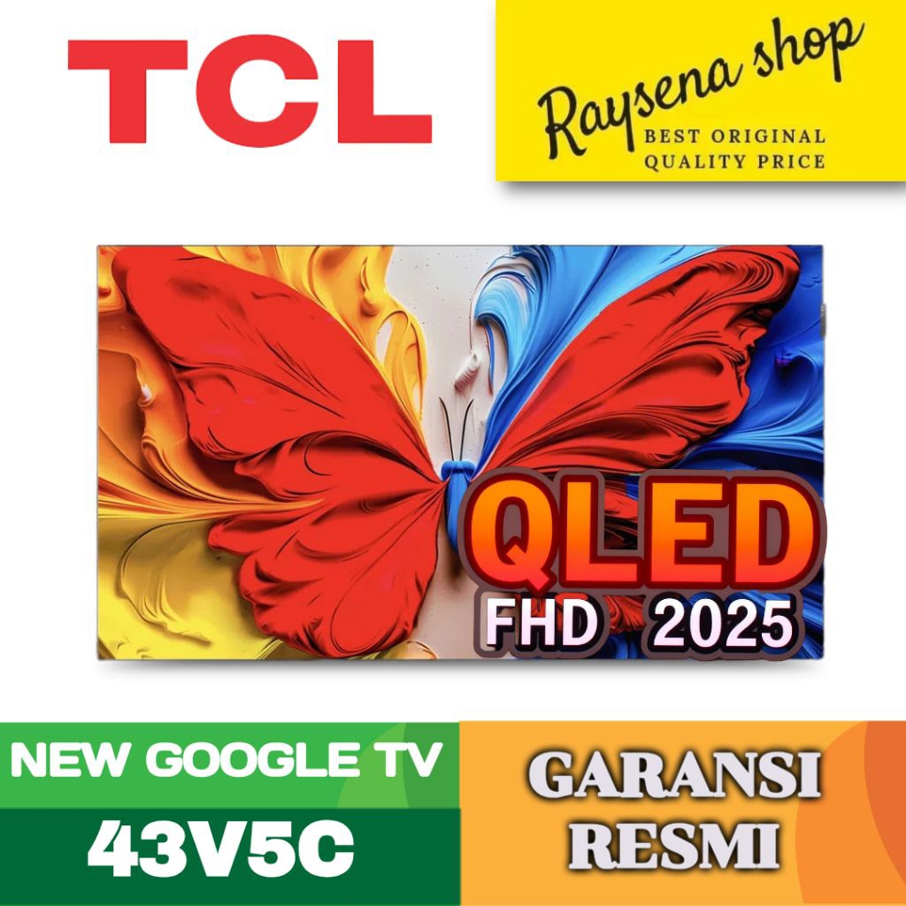 Jual TCL 43 inch V5C - 2K FHD - QLED - HDR 10 - Dolby Audio - Bezel ...