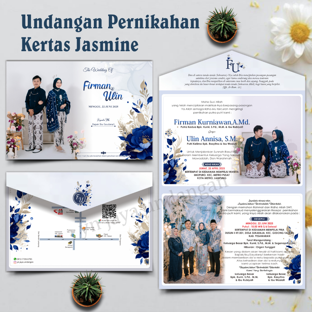 Jual UNDANGAN PERNIKAHAN TEMA BIRU NAVY KERTAS JASMINE | Shopee Indonesia