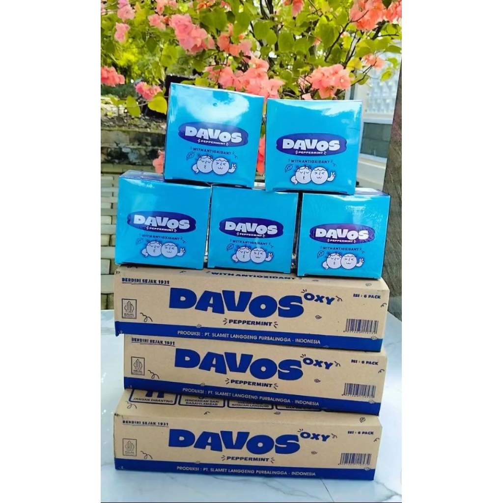 Jual Permen Davos Oxy Per Pack ( isi 10 Sachet) | Shopee Indonesia