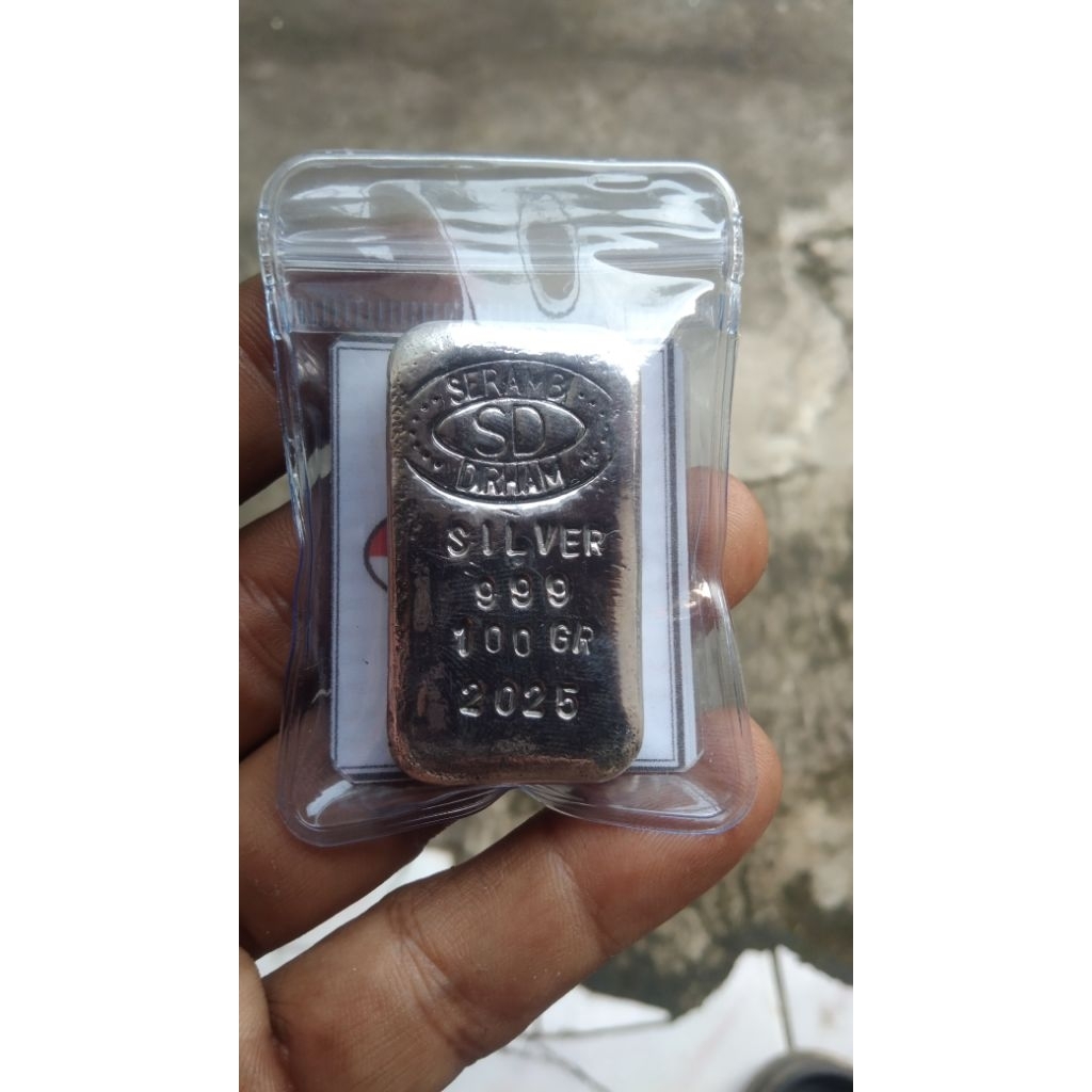 Jual perak murni 999 100 gr batangan | Shopee Indonesia
