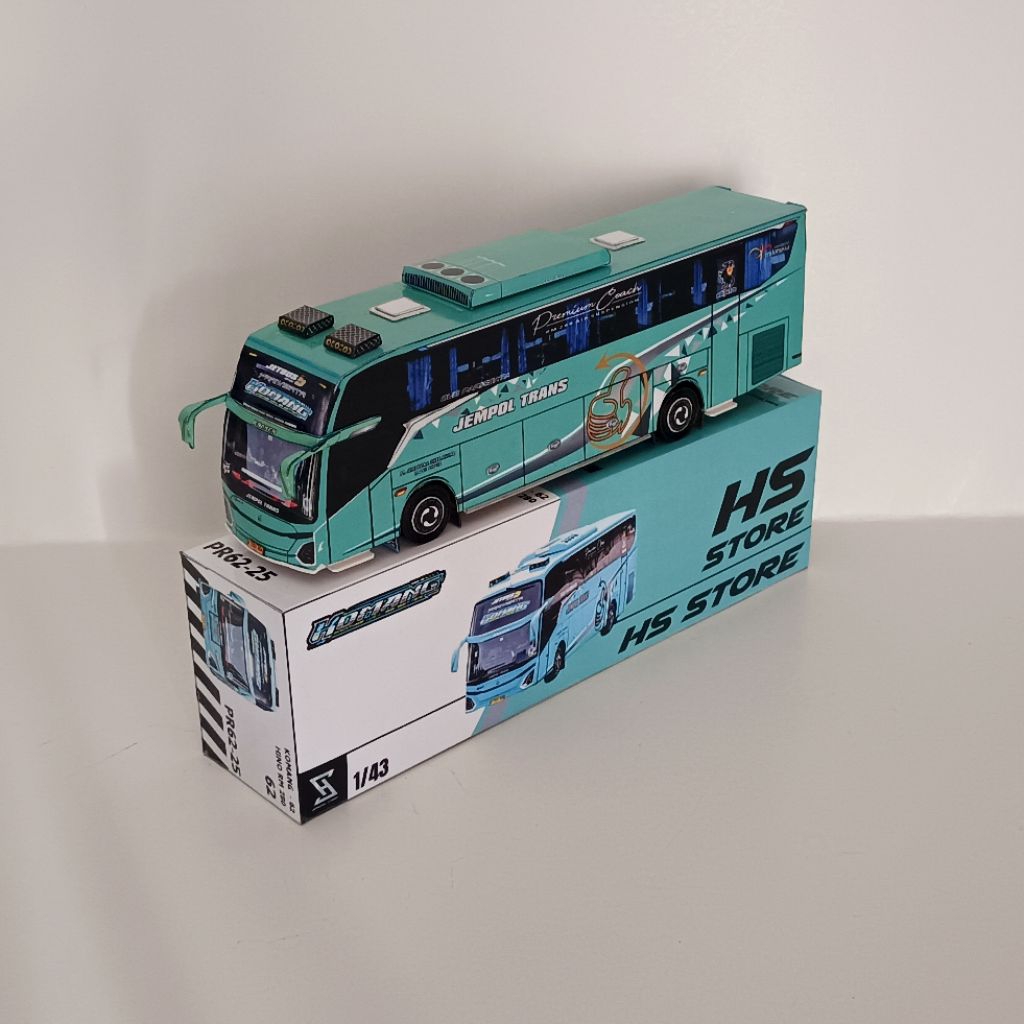Jual miniatur papercraft bus jempol trans komang skala 43 | Shopee ...