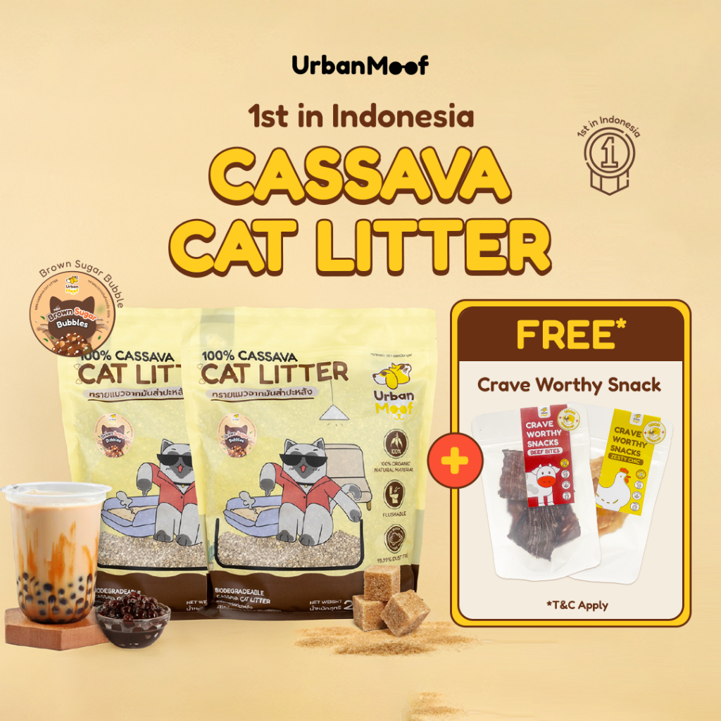 Jual Urban Moof Paket Pasir Kucing (Cassava Cat Litter) Bundle 2 Pcs ...