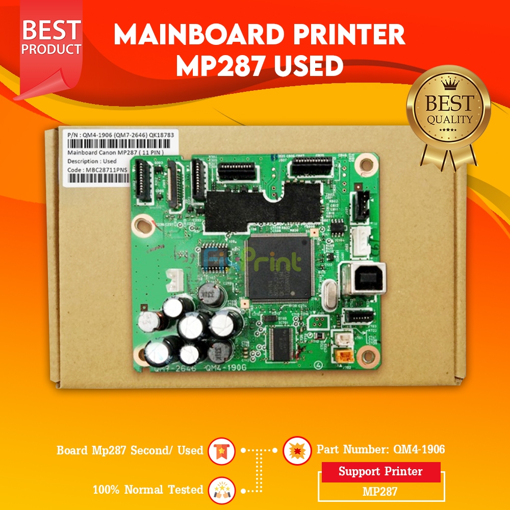 Jual Mainboard Pixma Canon MP287 MP237 MP258 11 Pin M258 13 Pin Canon ...