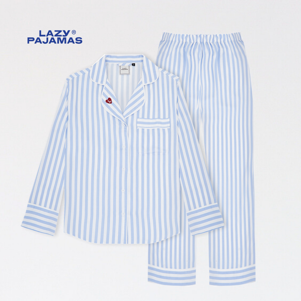 Jual Lazy Pajamas® PLAY Pajamas Long Set - Blue Stripes | Piyama | Baju ...