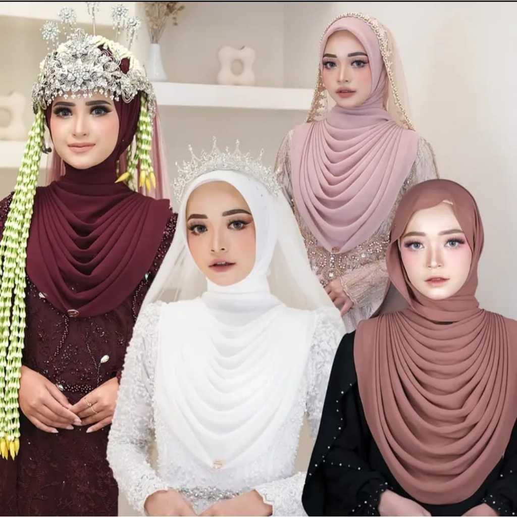 Jual DRAPERY Instan Hijab Set Malaysia / Jilbab Drapery Dada Instan Set ...
