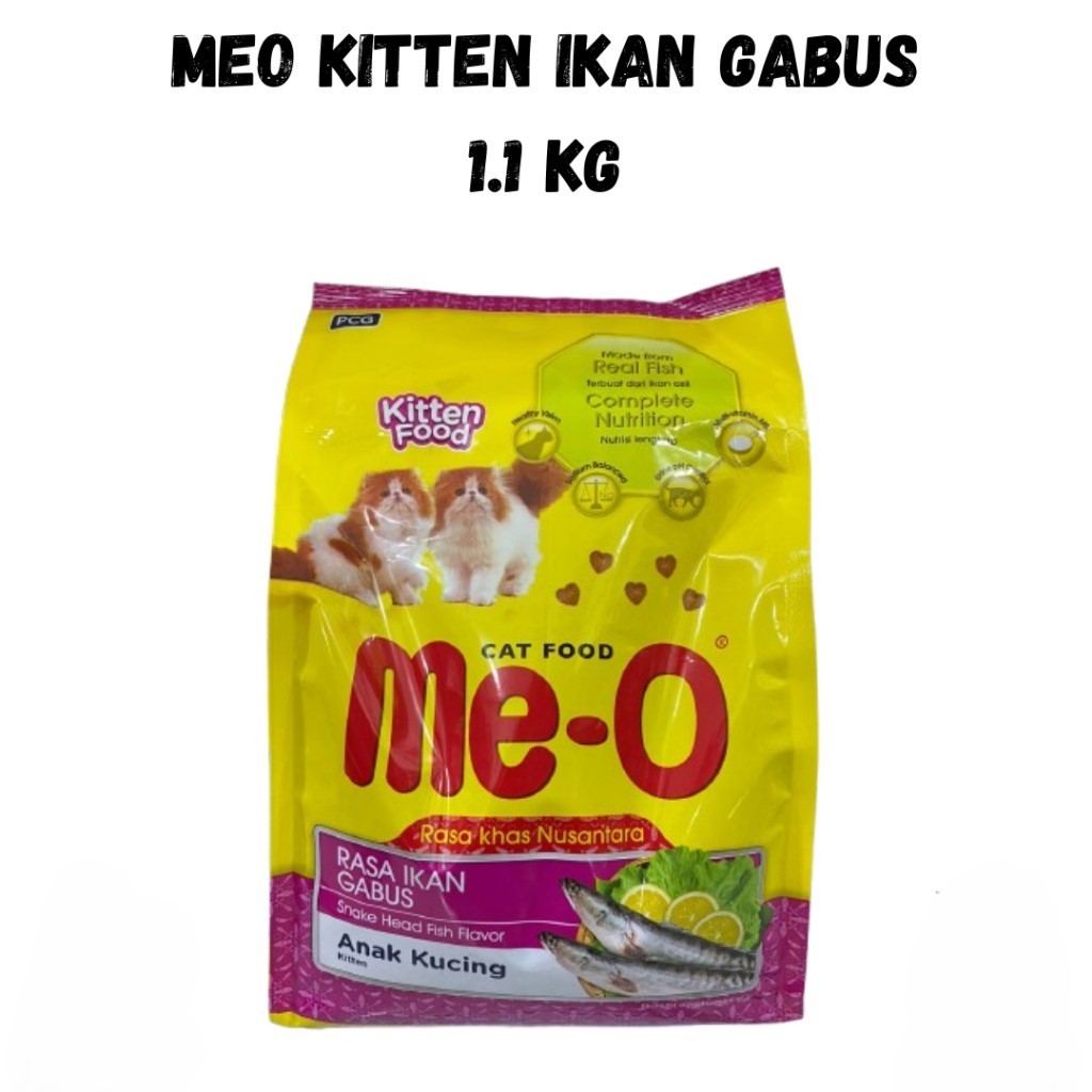 Jual Meo Kitten Rasa Ikan Gabus KEMASAN ORIGINAL FRESH PACK 1.1 KG ...
