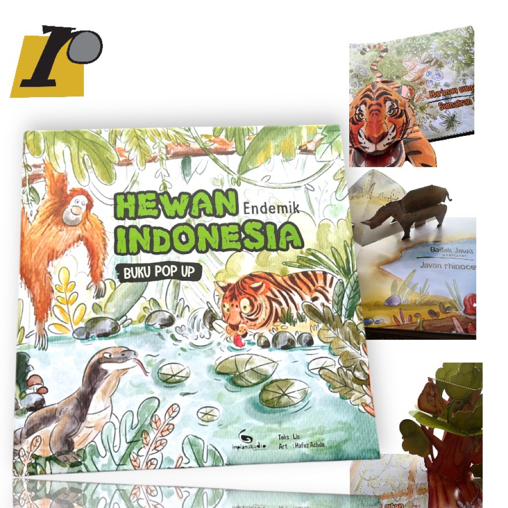 Jual Buku cerita anak balita popupbook seri binatang endemik di Indonesia | Shopee Indonesia