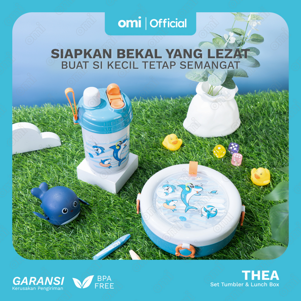 Jual Omi - Thea Set Lunch Box & Botol Minum 580ml / Kotal Bekal Anak ...