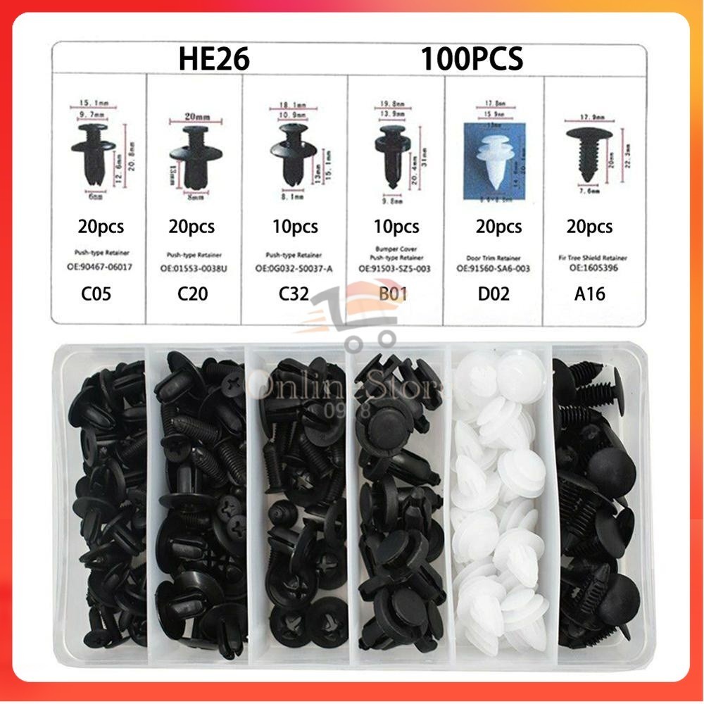 Jual OS-A213-100 PCS Baut Rivet/Universal Klip Bumper Baut/Baut Rivet ...