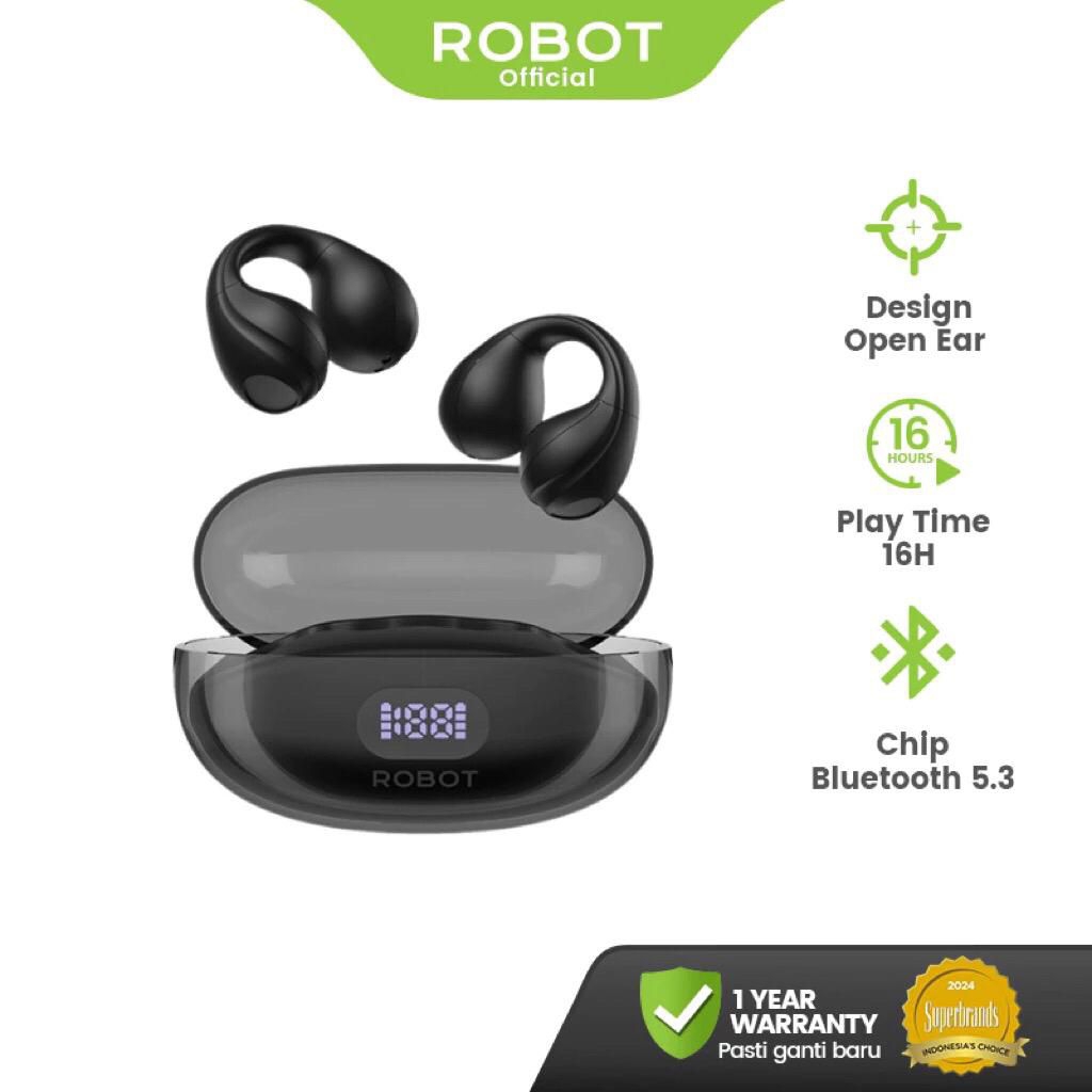 Jual ROBOT Air 10 Open-Ear True Wireless Ear-Clip Earphones, BT 5.3 ...