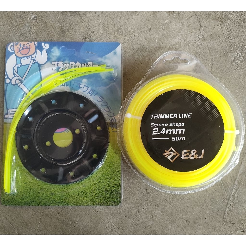 Jual Pisau Plat Nylon + Senar Nylon 50 Meter Untuk Potong Rumput ...