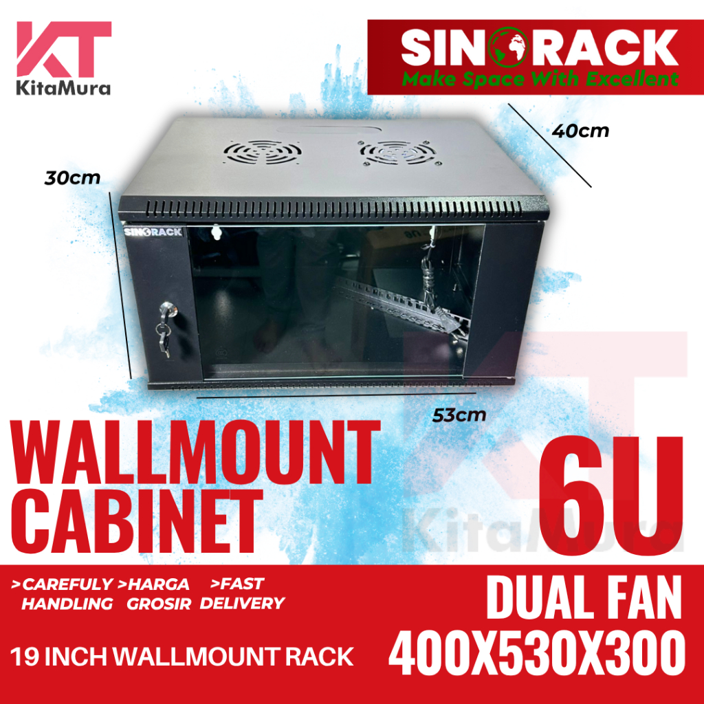 Jual Wallmount Rack 6U, Rak Server Single Door Ukuran 6U | Shopee Indonesia