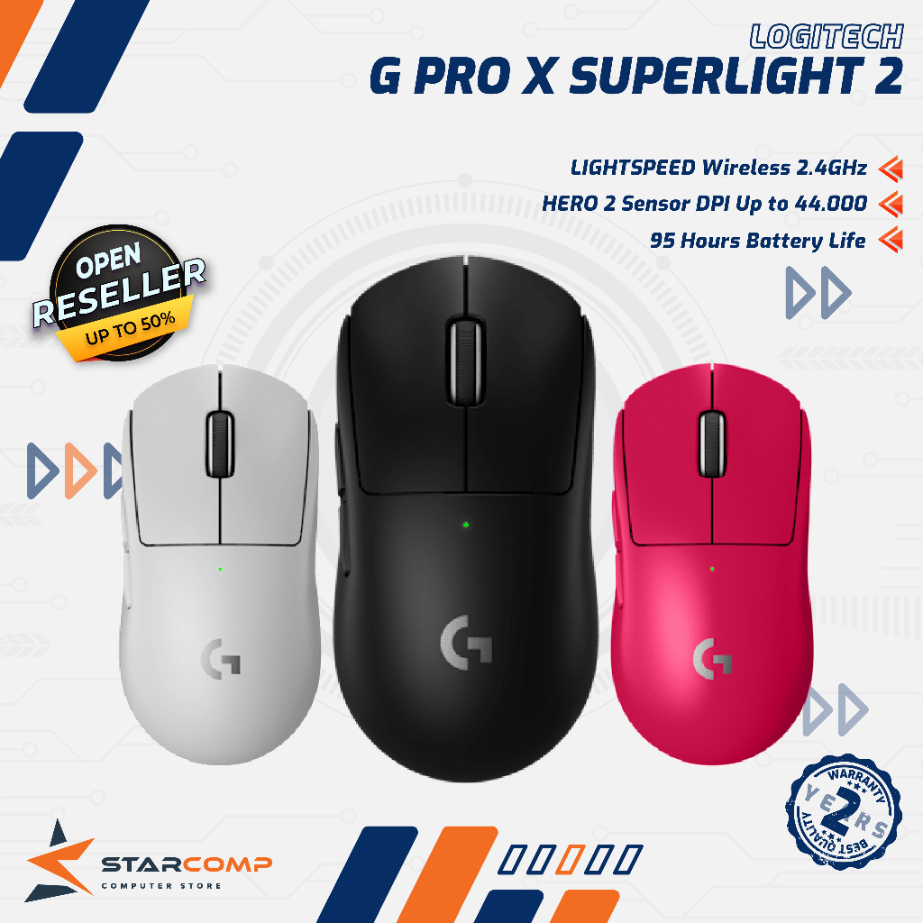 Jual Logitech G PRO X SUPERLIGHT 2 Mouse Gaming Wireless E-Sports ...