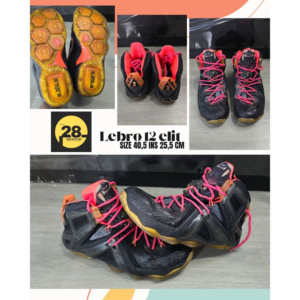 Jual Sepatu prelove basketball LBR 12 size 40,5 insole 25,5cm | Shopee Indonesia