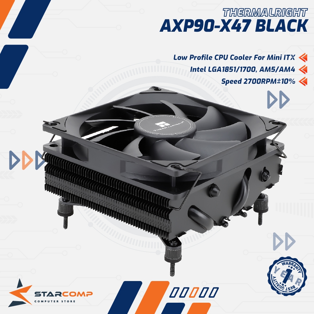 Jual THERMALRIGHT AXP90-X47 BLACK Low Profile Mini ITX CPU Cooler ...
