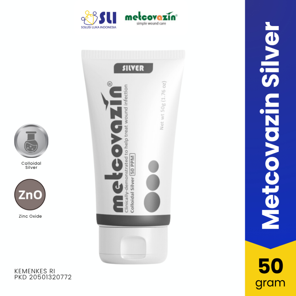 Jual METCOVAZIN SILVER 50 GR - OBAT SALEP LUKA INFEKSI ANTIMIKROBIAL ...