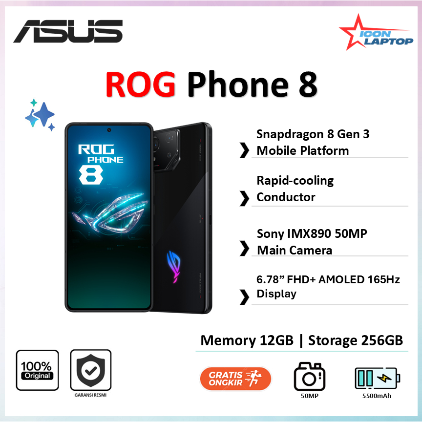 Jual Asus ROG Phone 8 ( 8/256GB ) | Snapdragon 8 Gen 3 | Hybrid Gimbal ...