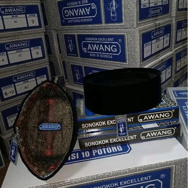Jual Songkok Hitam Awang AC Tinggi 8 9 10 Peci Ukuran Anak Laki Pria ...
