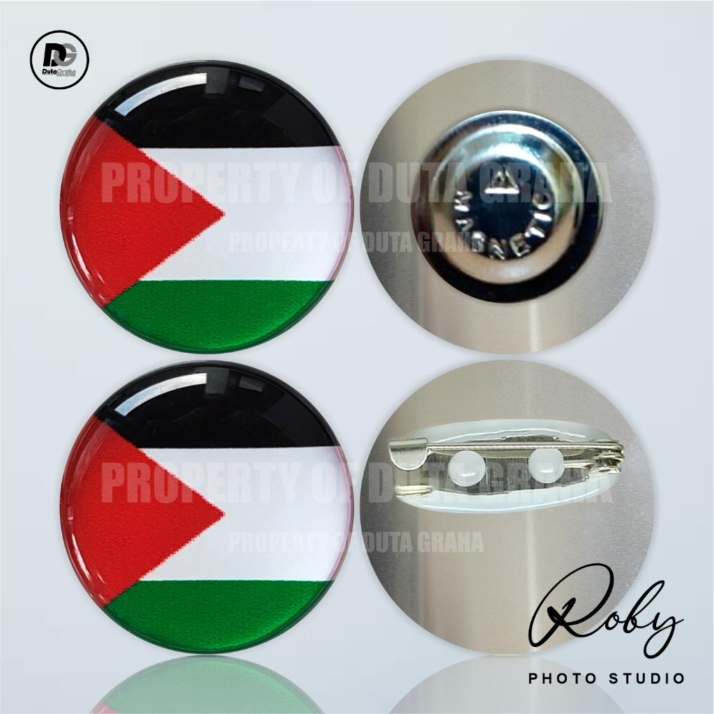 Jual [PIN RESIN] BENDERA PALESTINA BULAT MAGNET PENITI Pin Bros ...