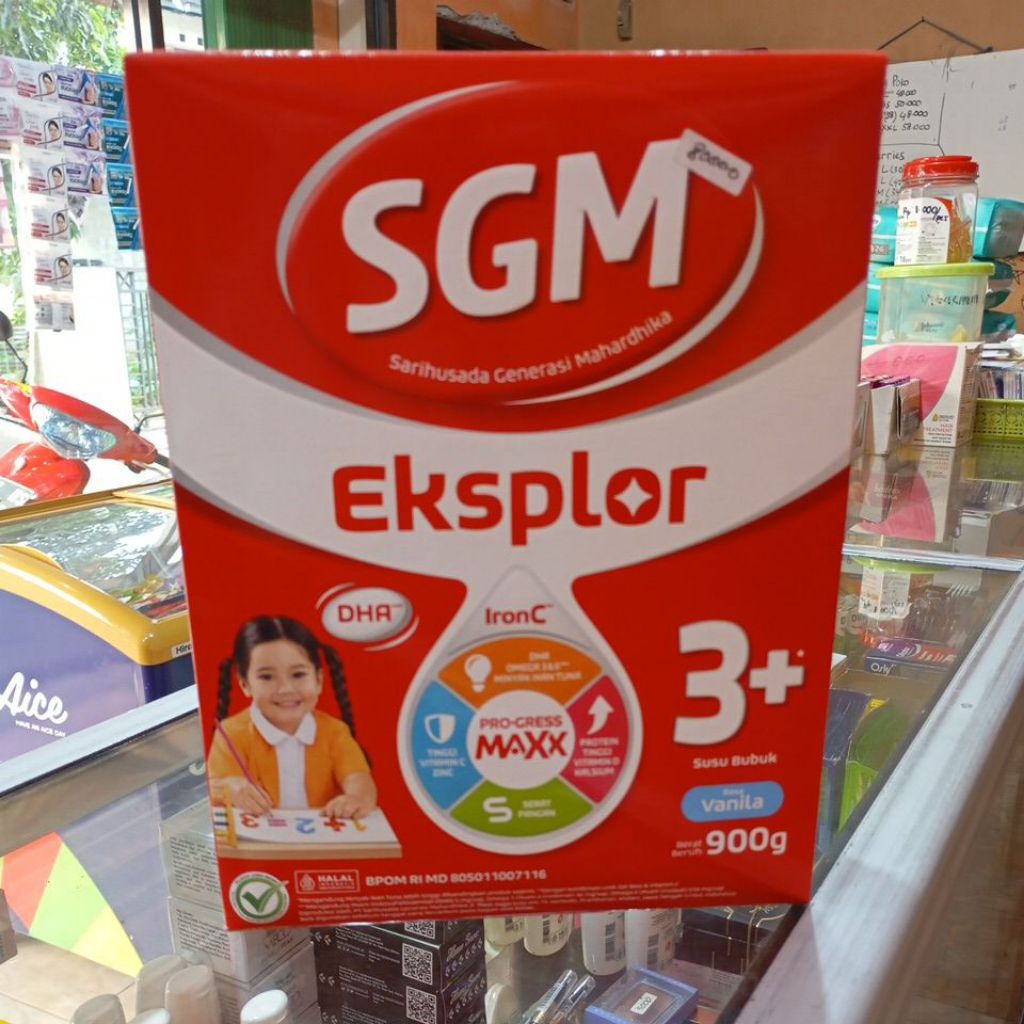 Jual SGM 3 PLUS RASA MADU VANILA COKlAT 900 GRAM | Shopee Indonesia