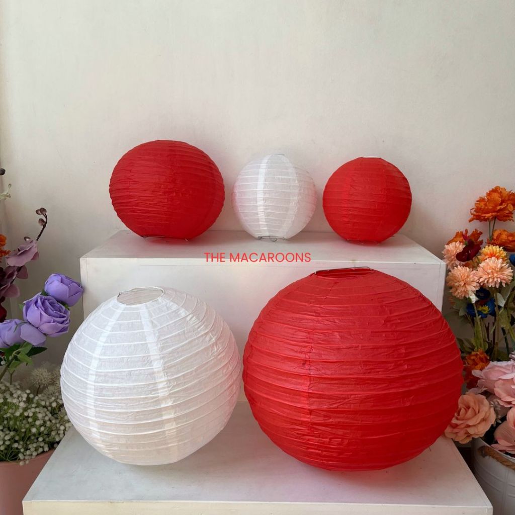 Jual Lampion Putih Dekorasi 17 Agustus Kemerdekaan - Lentera Kertas ...