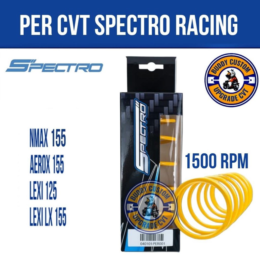 Jual Per CVT 1500 RPM Spectro Racing – NMAX AEROX LEXI Tarikan Enteng ...