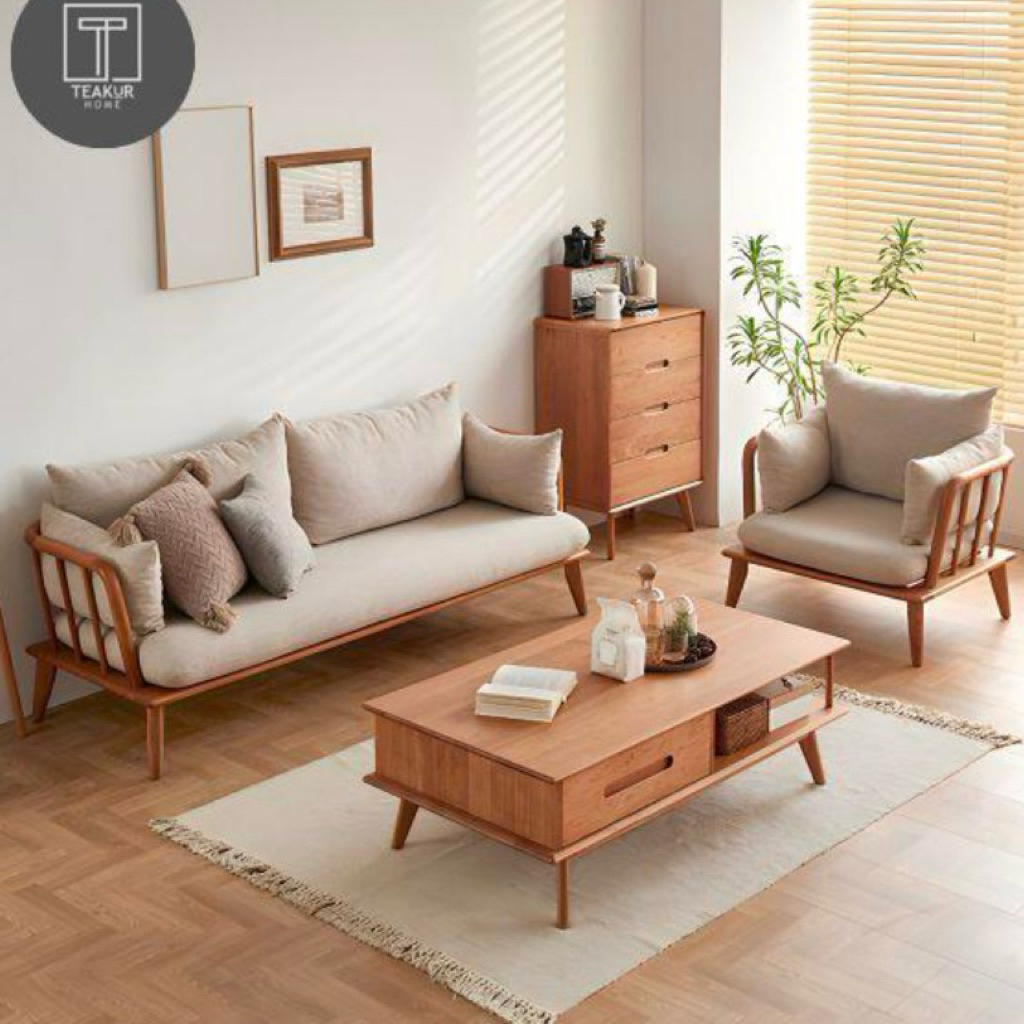 Jual set meja tamu kayu jati set kursi ruang tamu minimalis sofa modern ...