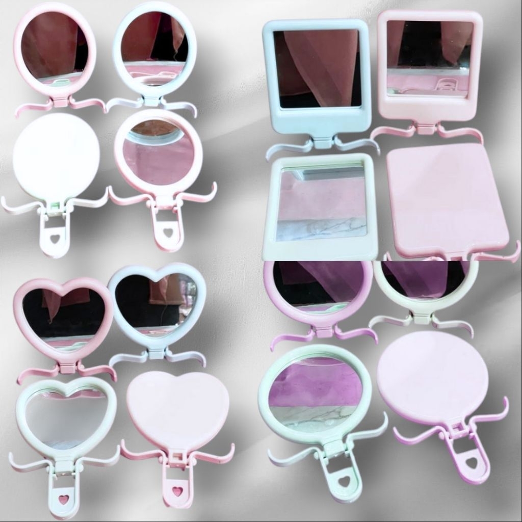 Jual Kaca Rias Cermin Make up Meja Kotak Bulat Love 6 pcs | Shopee ...