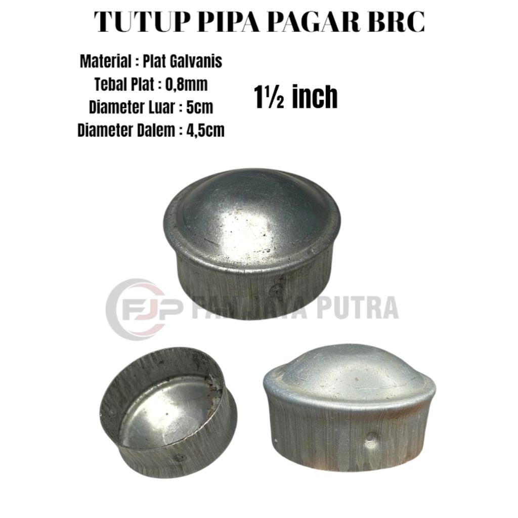 Jual Tutup Pipa Pagar BRC 1 1/2 inch | Tutup Pipa Plendes | Shopee ...