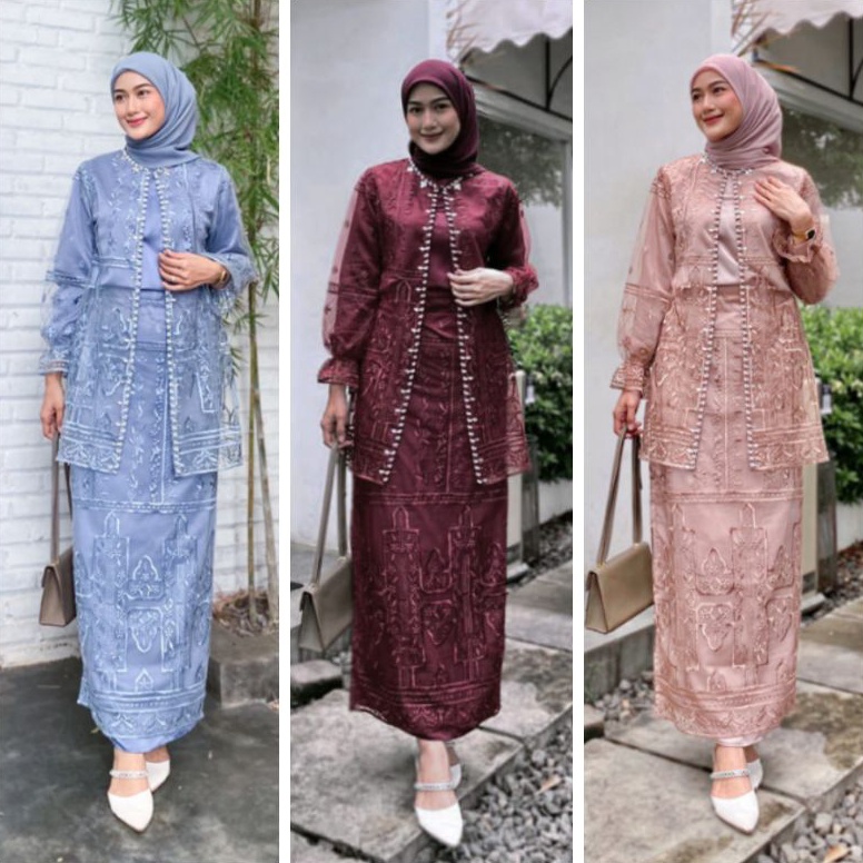 Jual KEBAYA MODERN TERBARU KEBAYA one set kekinian outher OUTFIT ...