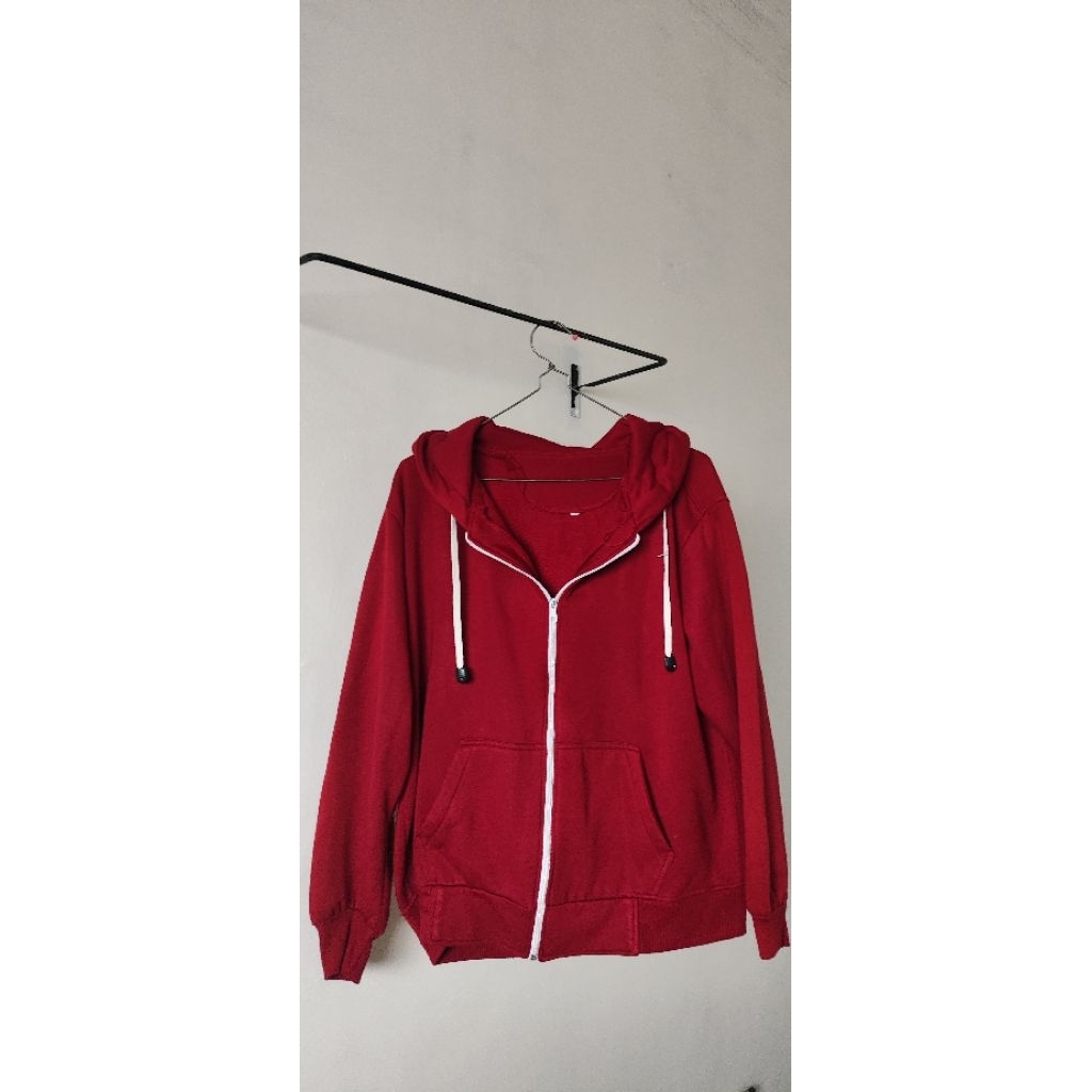 Jual Preloved Jacket hoddie Merah | Shopee Indonesia
