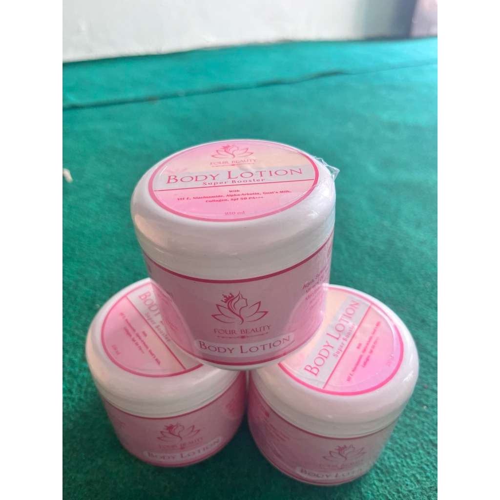 Jual 3 POT FOURBEAUTY BODY LOTION SUPER | Shopee Indonesia