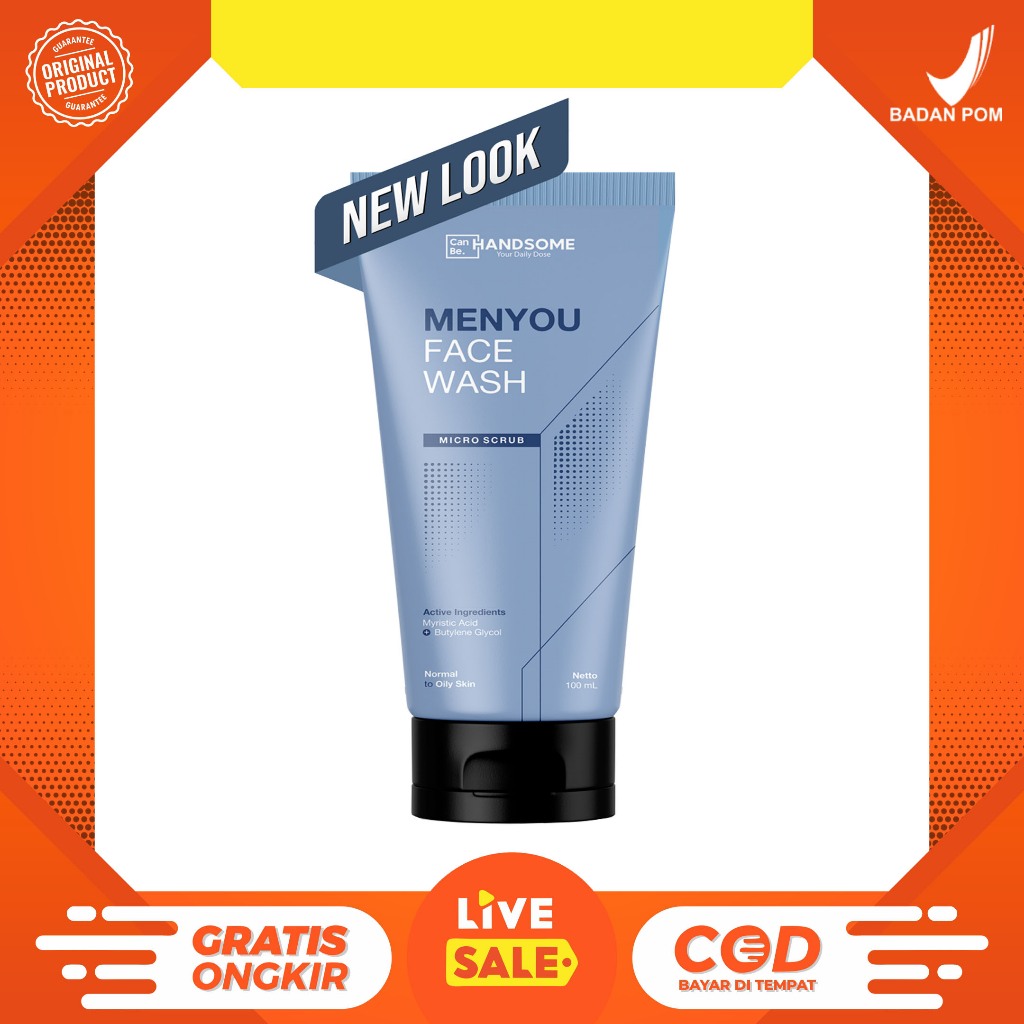 Jual [OFFICIAL] Canbe Handsome MENYOU FACE WASH [Micro Scrub] (100ML ...