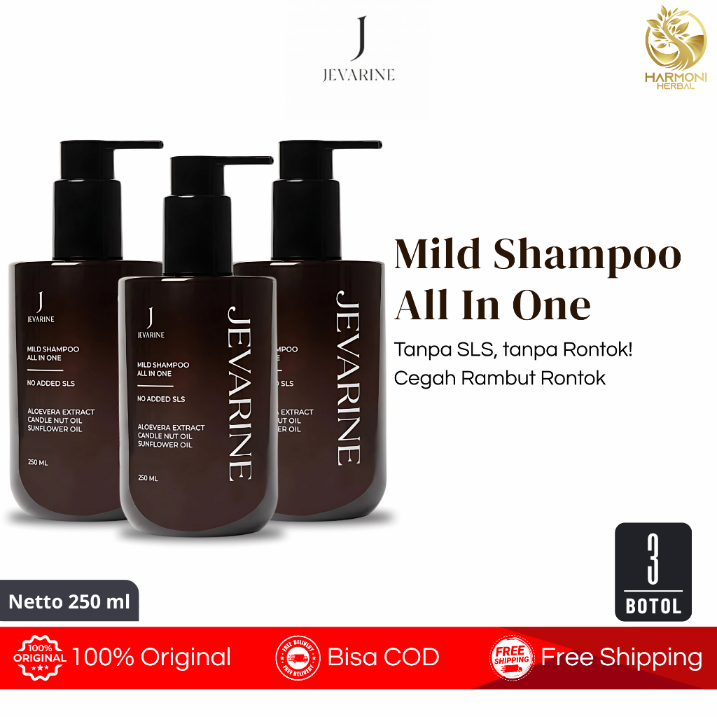 Jual Jevarine Mild Shampo All in One - Sampo Non SLS Membantu kurangi ...