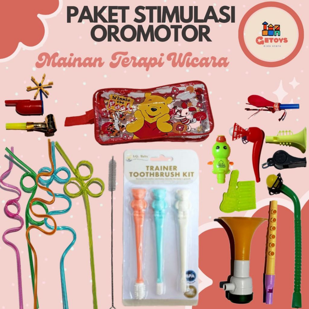Jual (GE TOYS) PAKET DASAR ALAT TERAPI WICARA/ALAT TIUP/STIMULASI ...