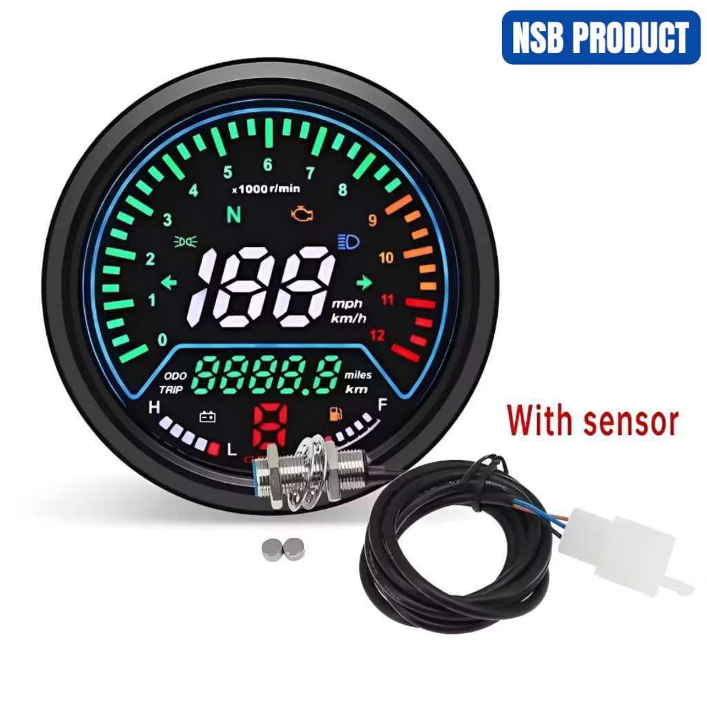 Jual SPEEDOMETER BULAT DIGITAL FULL LED CUSTOM JAPSTYLE SPEEDOMETER ...