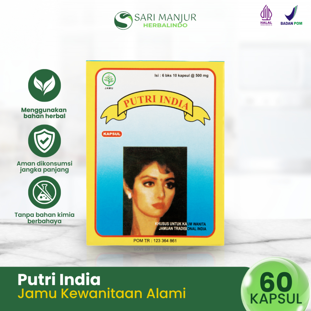 Jual Jamu Kapsul Herbal Kewanitaan Putri India Isi 60 Obat Keputihan ...