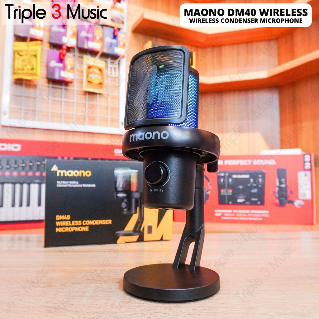 Jual MAONO DM40 DM 40 PRO Microphone Condenser USB WIRELESS | Shopee Indonesia